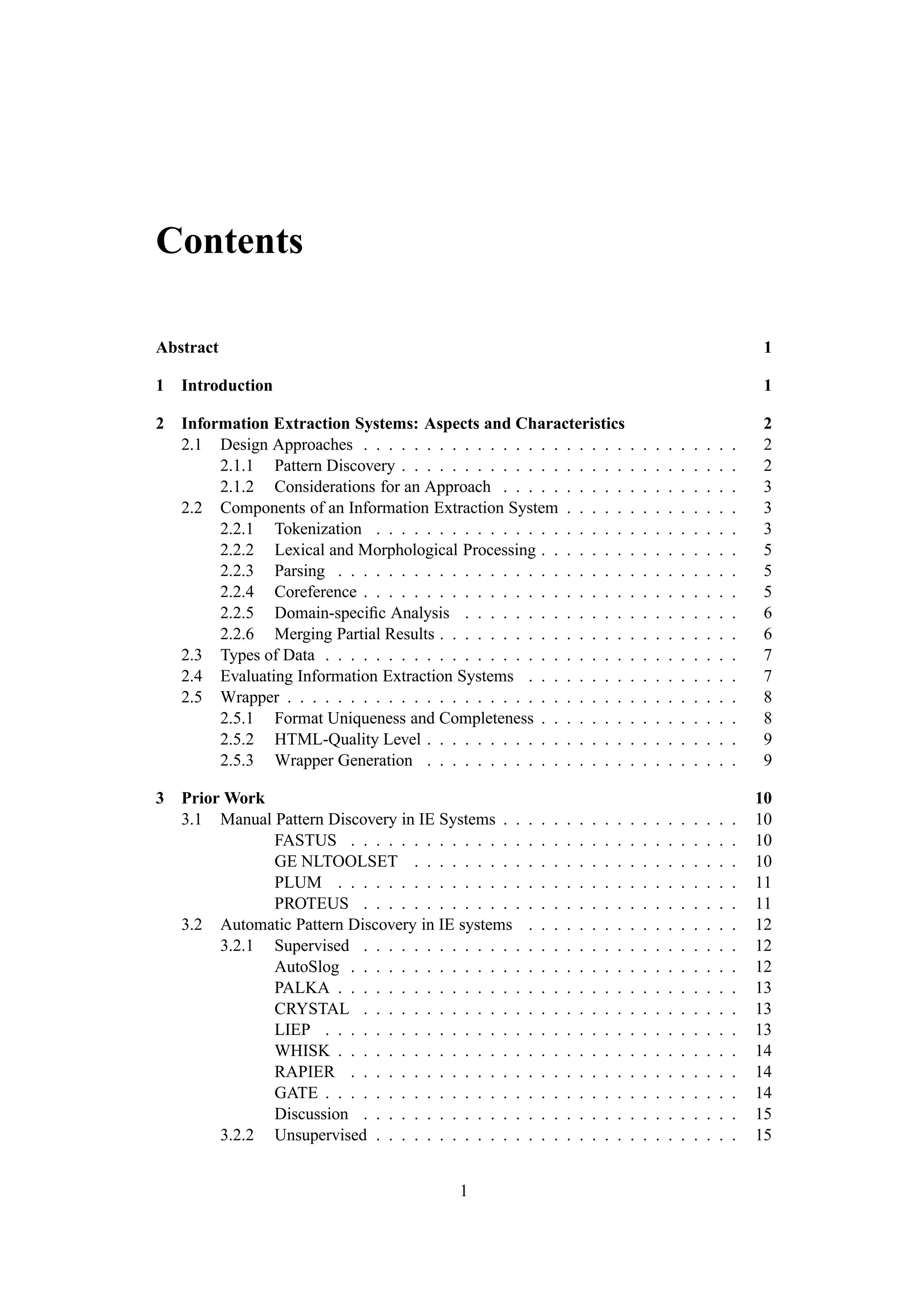 Information Extraction Systems Aspects And Characteristics Pdf