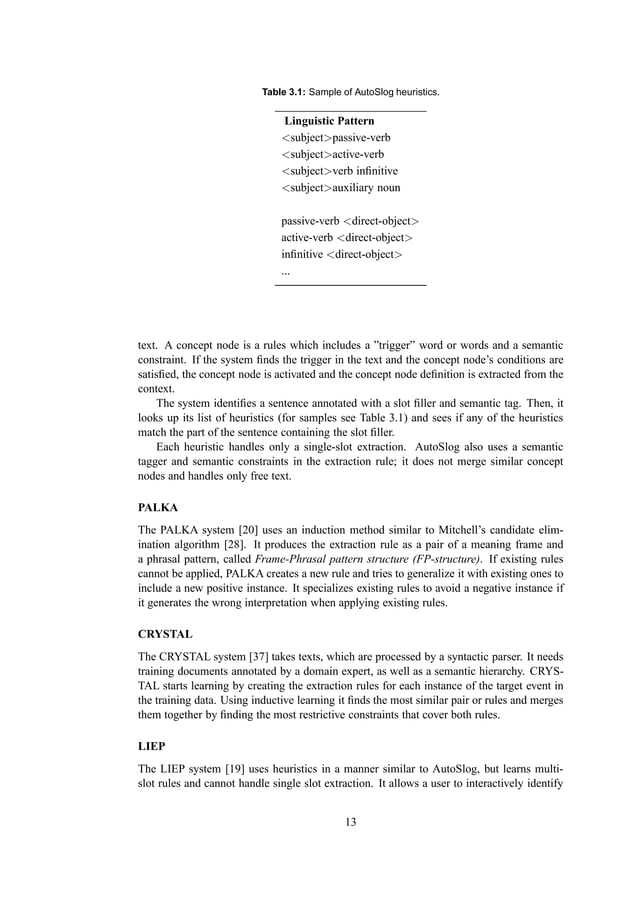 Information Extraction Systems Aspects And Characteristics Pdf