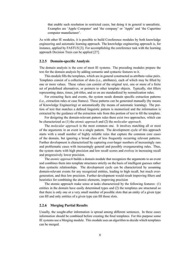 Information Extraction Systems Aspects And Characteristics Pdf