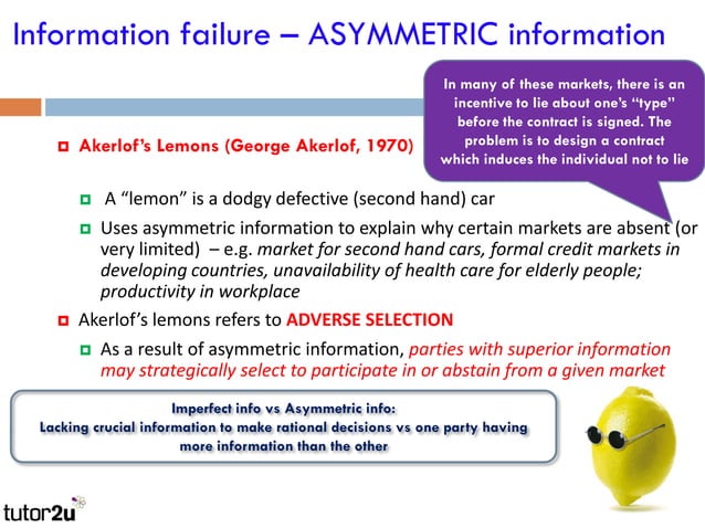 Information Failures in Markets | PPT