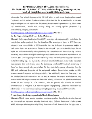 IEEE Information forensic and security Title and Abstract 2016 | PDF