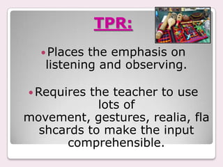 Information gap and tpr (total physical response) activites. PowerPoint ...
