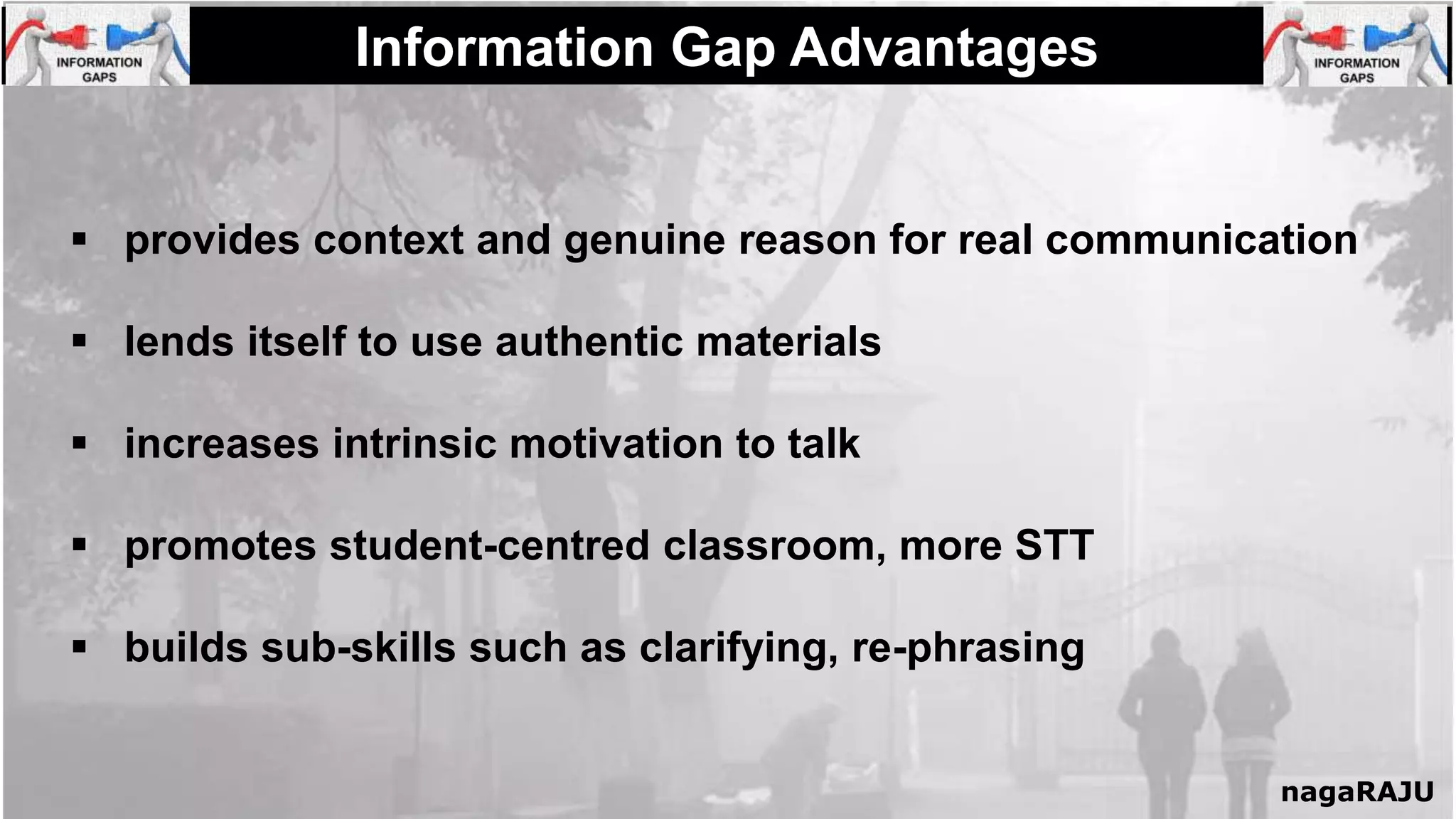 Information Gaps for Teaching English | PPT