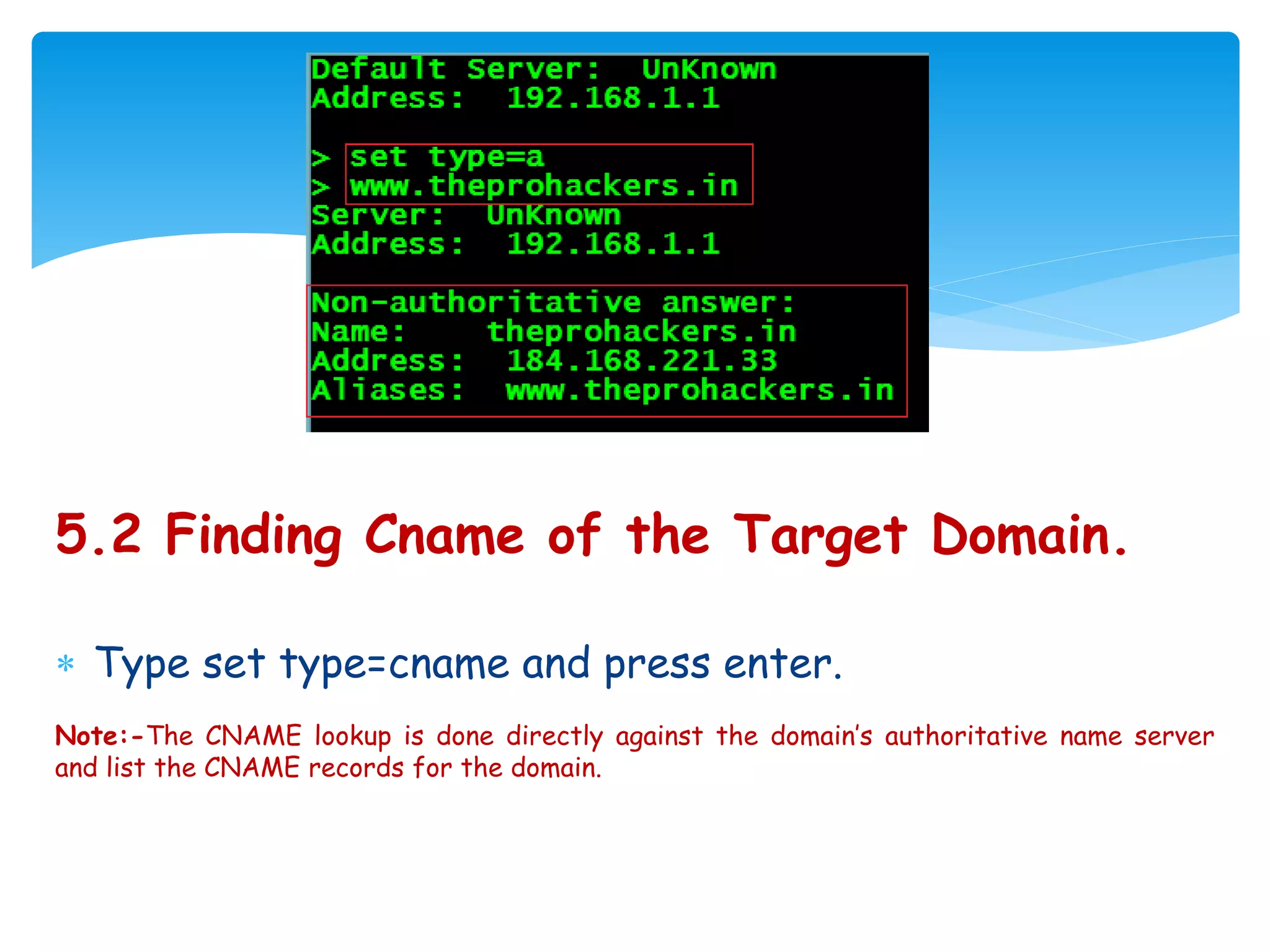 Information Gathering Using Windows Command Line Utility Pptx Operating Systems Computer