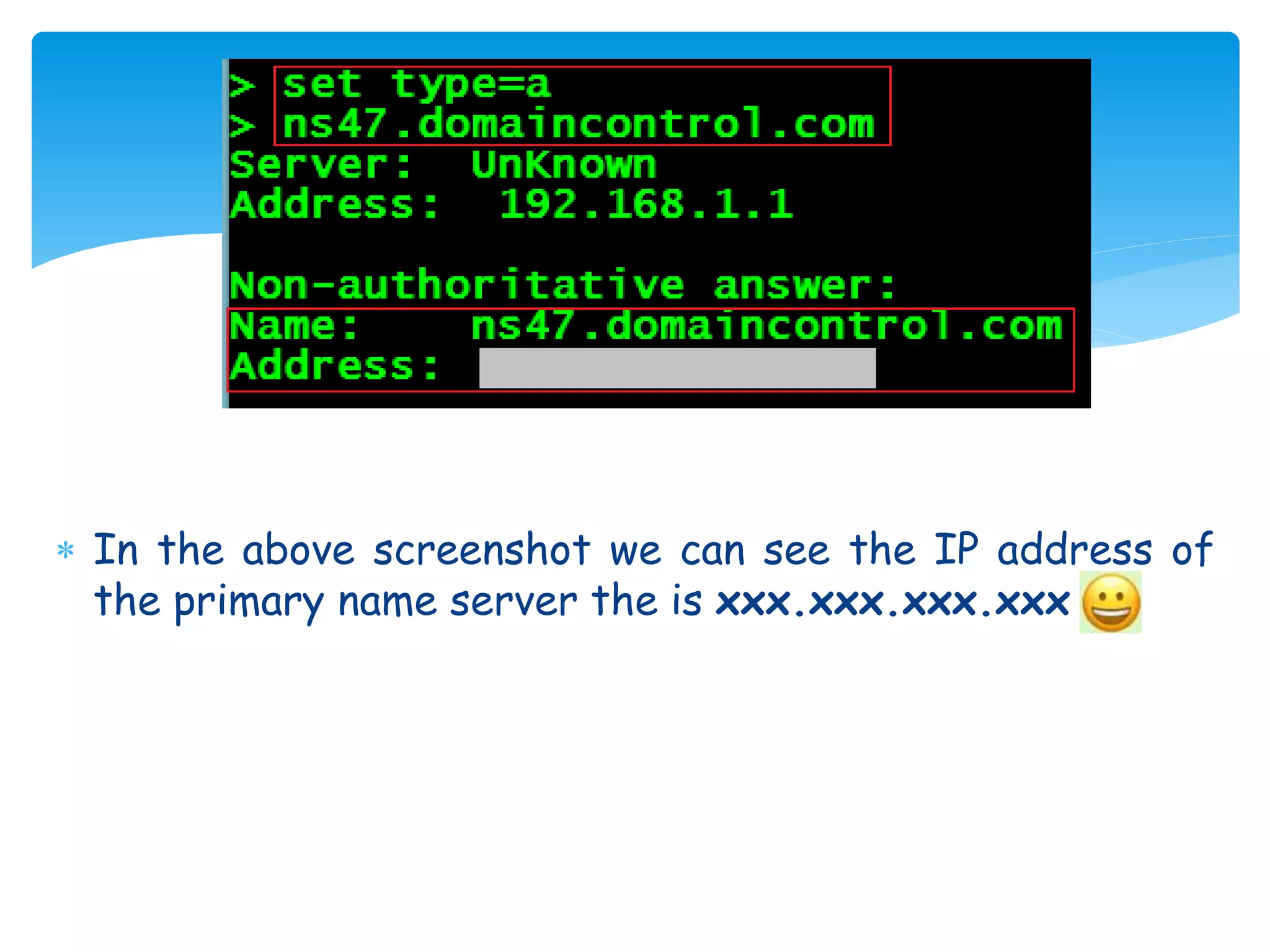 Information gathering using windows command line utility | PPTX | Operating Systems | Computer ...