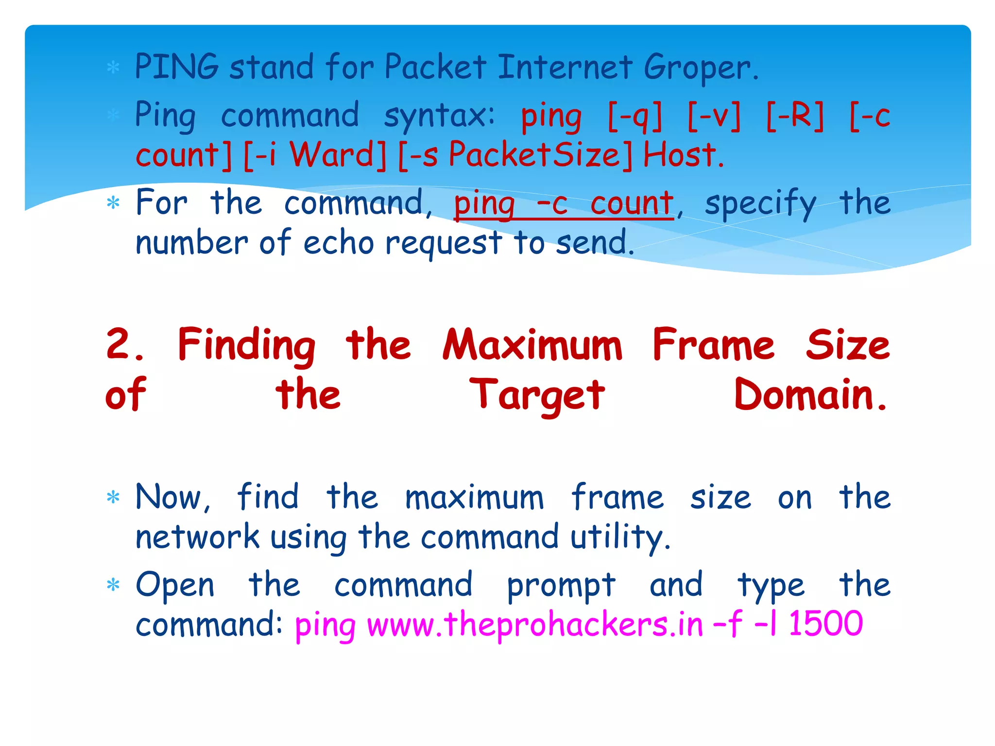 Information gathering using windows command line utility | PPTX ...