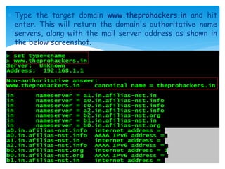 Information gathering using windows command line utility | PPTX ...