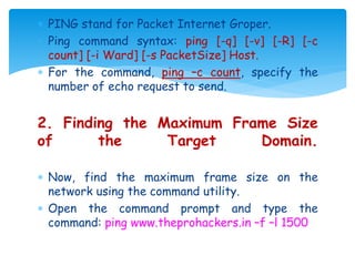 Information gathering using windows command line utility | PPTX | Operating Systems | Computer ...