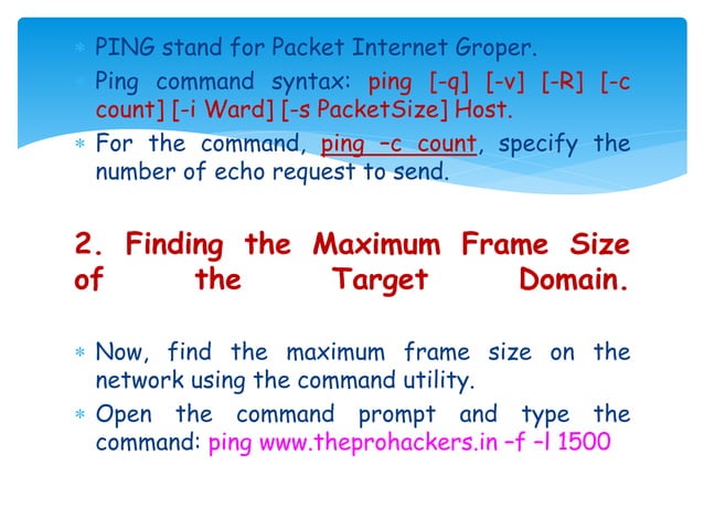 Information Gathering Using Windows Command Line Utility Pptx Operating Systems Computer