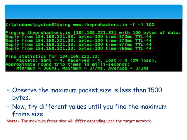 Information Gathering Using Windows Command Line Utility Pptx Operating Systems Computer