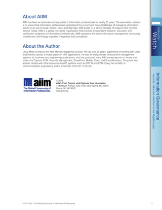 Information Governance - AIIM Marketing Intelligence Though Leadership ...