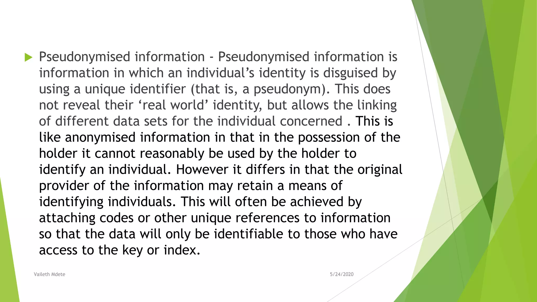 Confidentiality and Data Protection in Health Care | PPTX