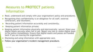 Confidentiality and Data Protection in Health Care | PPTX
