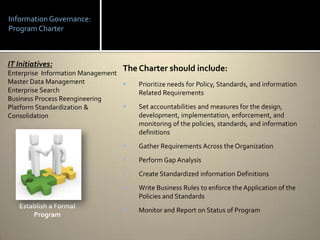 Information Governance Program | PPTX | IT and Internet Support | Internet