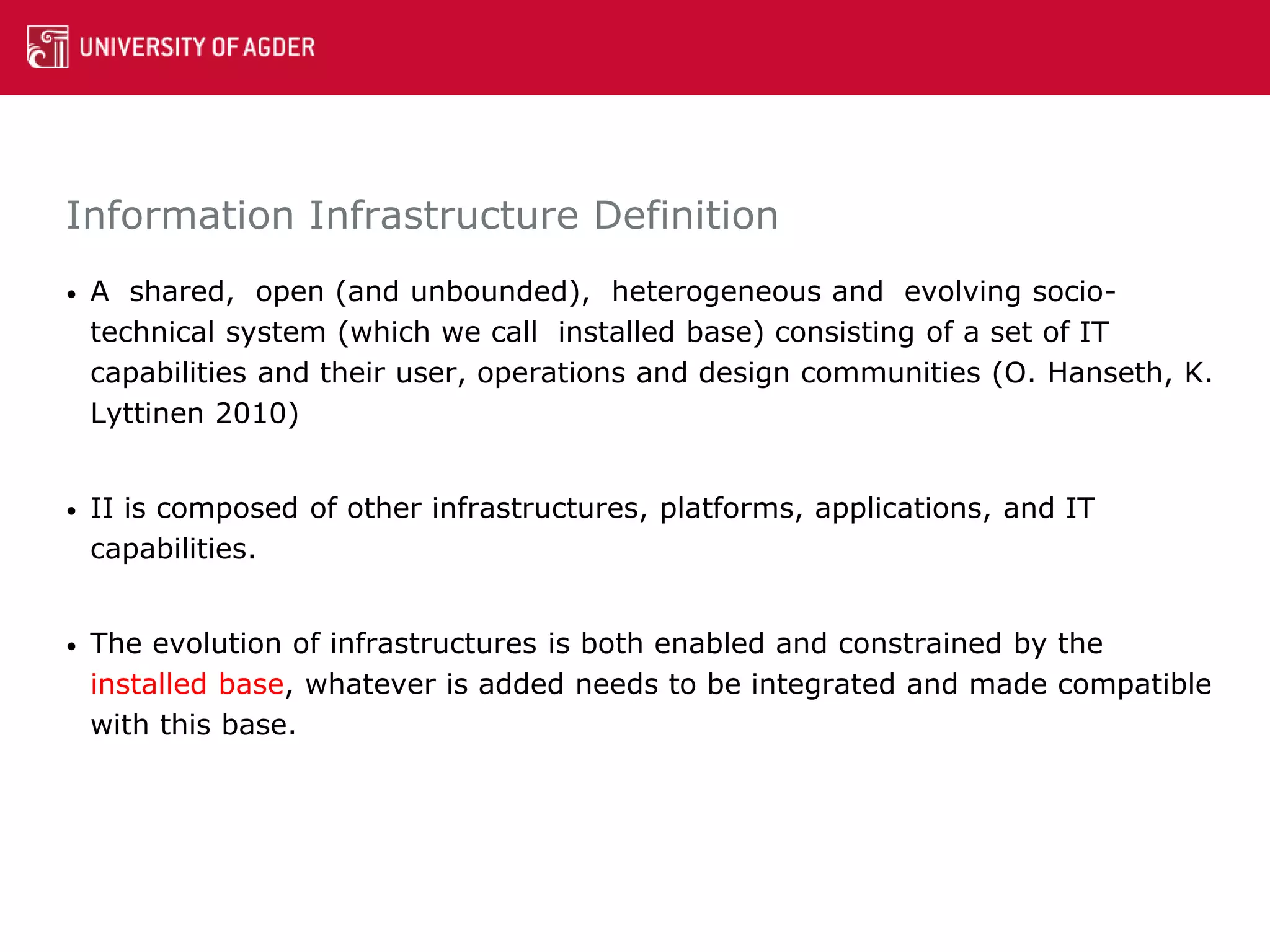 Information infrastructures | PPT