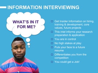 Information interview your way to a Job PowerPoint Presentation | PPT