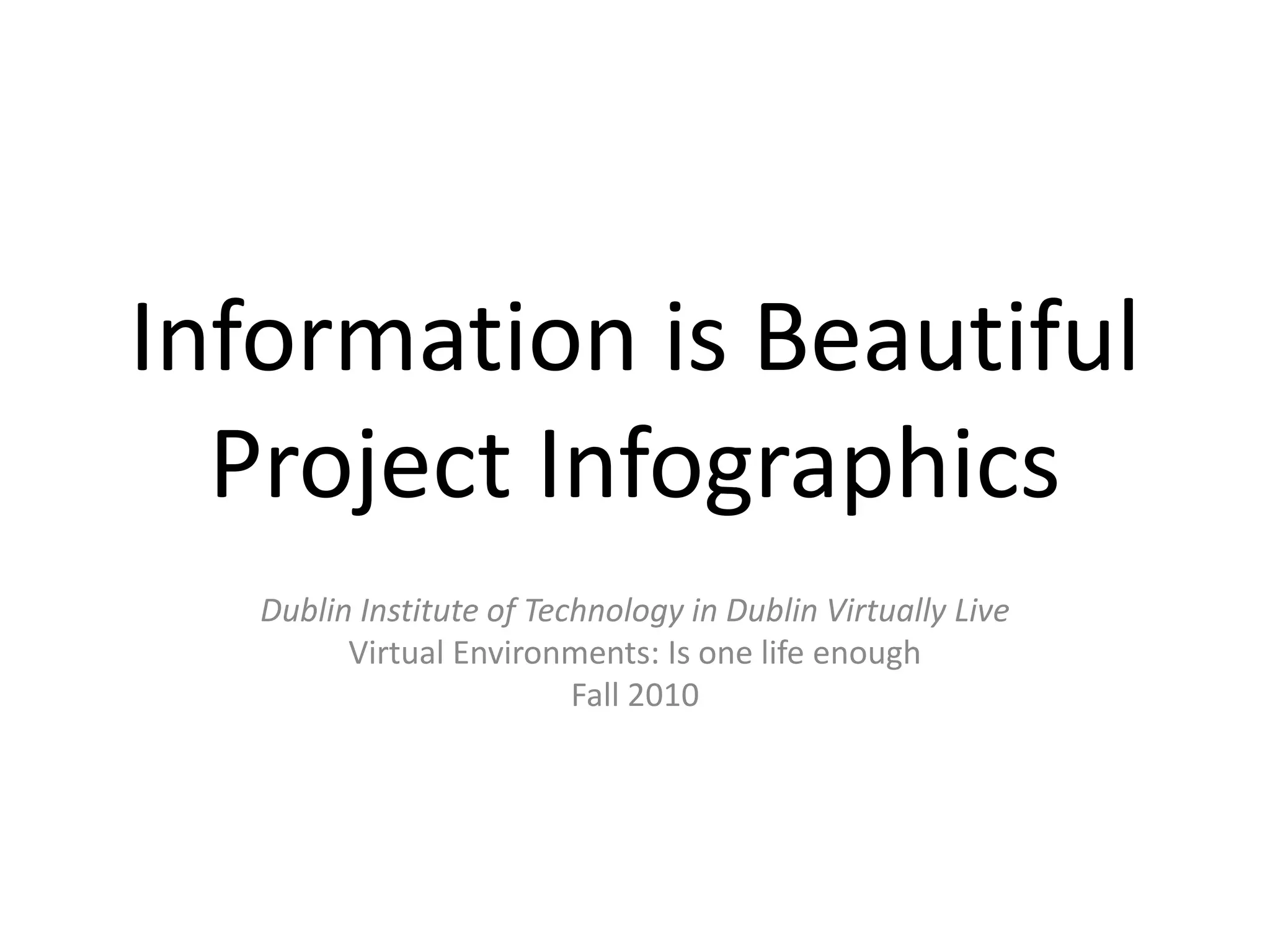 Information is Beautiful Project Infographics | PPT