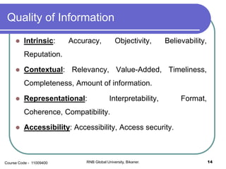 Information & it's quality | PPSX