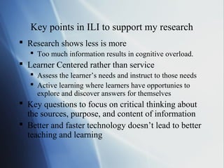 Information literacy Presentation 2010 | PPT