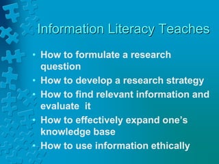 Information literacy | PPTX