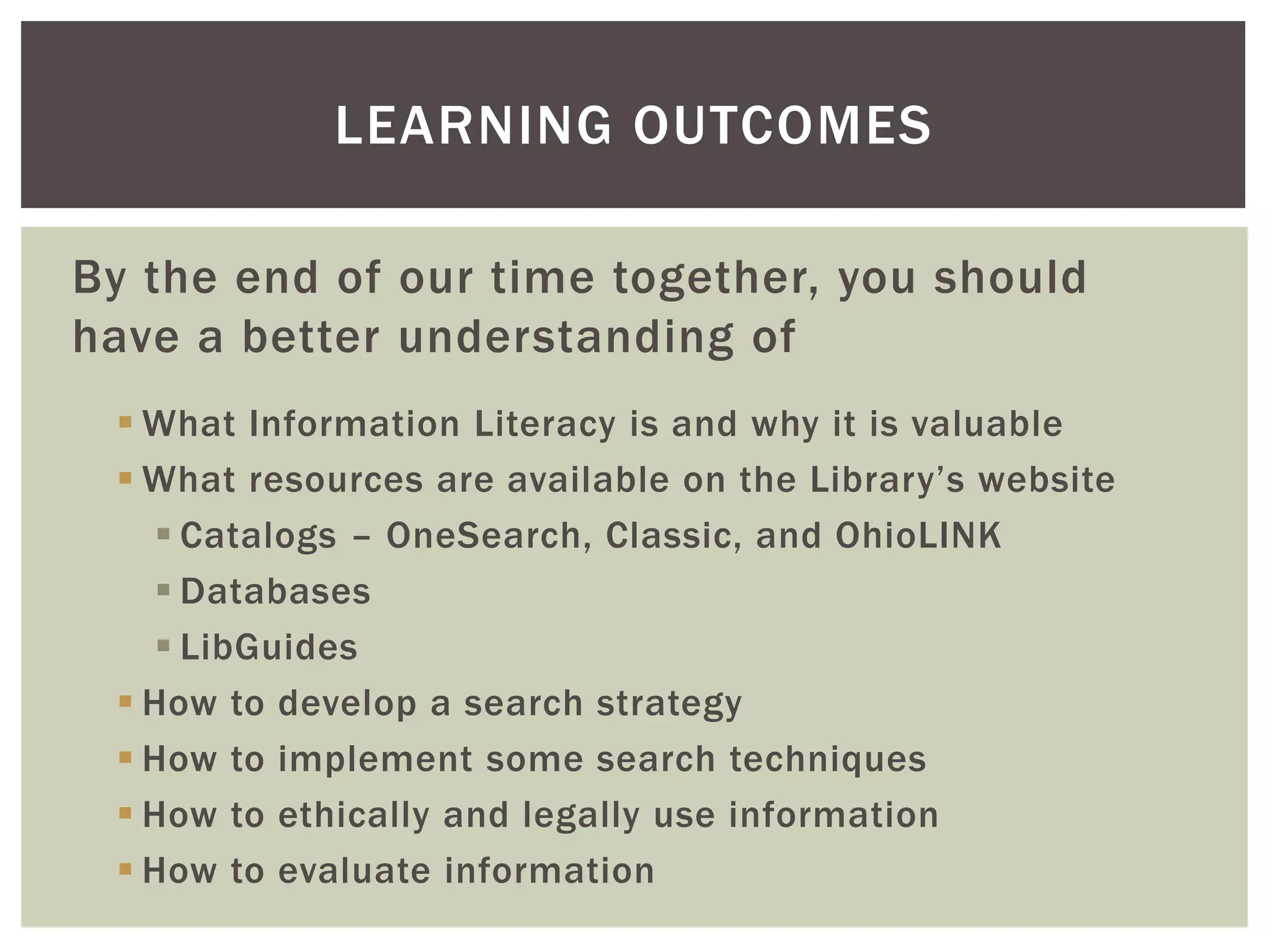 Information literacy | PPTX