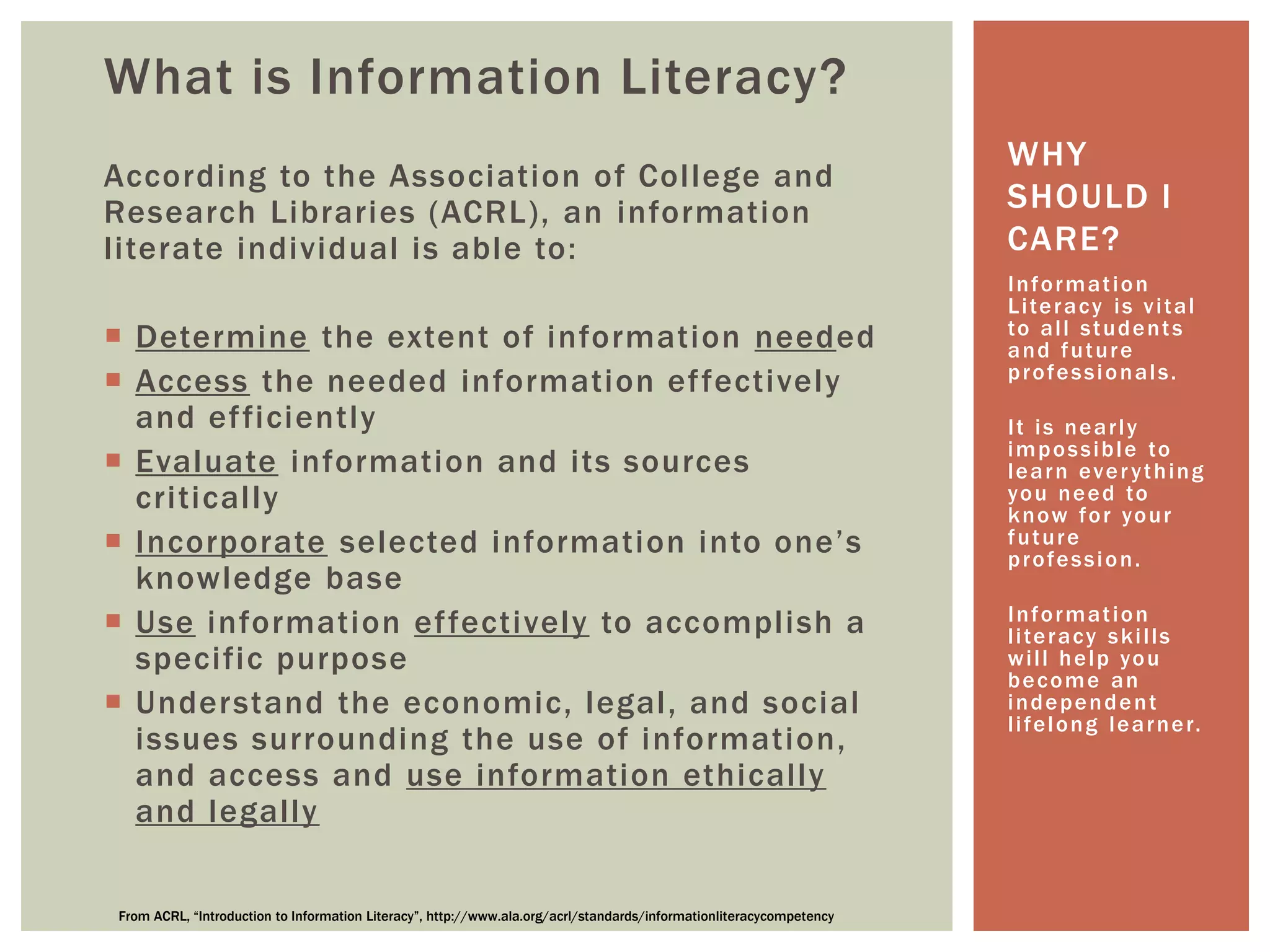 Information literacy | PPTX