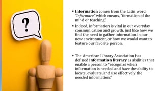 Information Literacy.pptx | Internet for Beginners | Internet