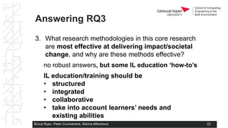 Information literacy and society - Presentation Bruce Ryan | PPT