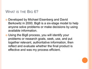 Information literacy big 6 | PPT