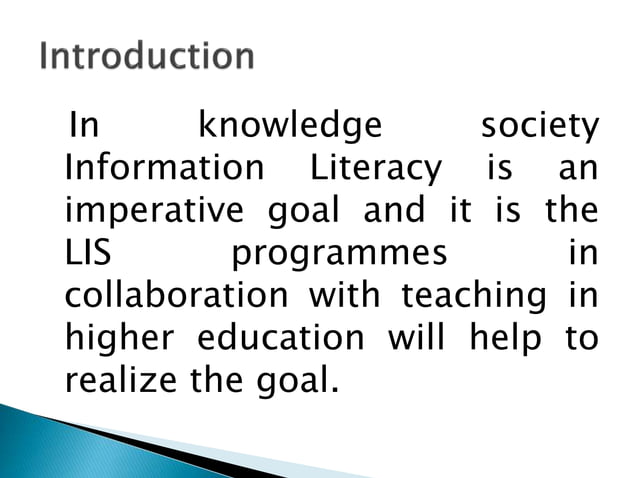 Information literacy for knowledge society | PPTX | Business | Business ...
