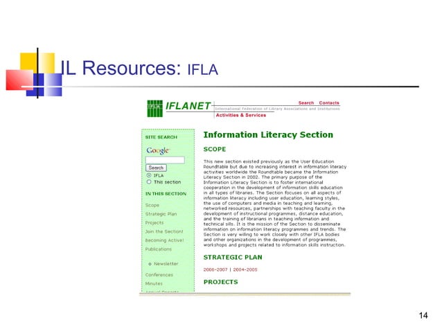 Information literacy instruction in libraries | PPT