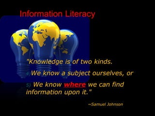 Information Literacy Intro Powerpoint Vs2 | PPT | Internet for ...