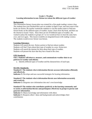 Information literacy lesson plan | PDF