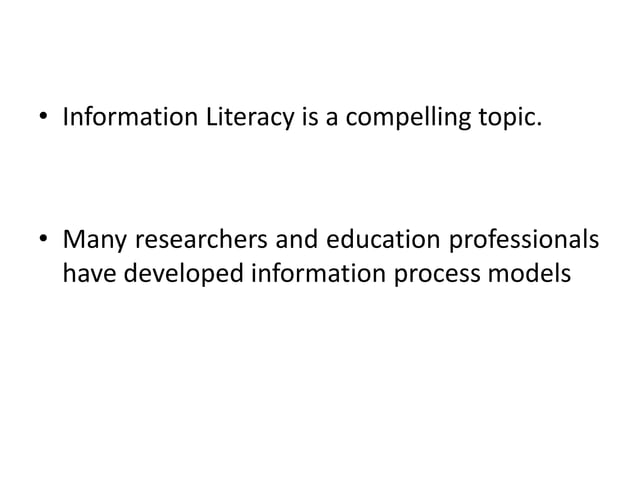 Information literacy model | PPT