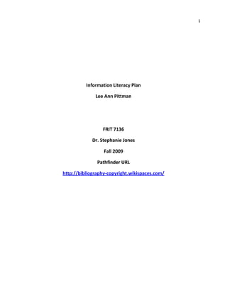 Information literacy plan1 | DOCX
