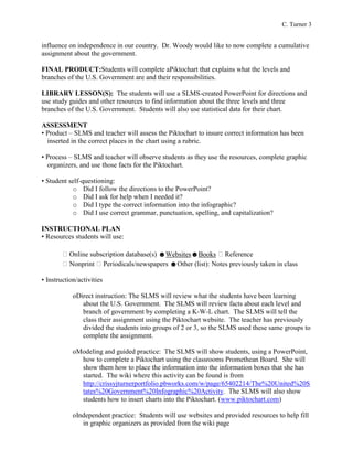 Crissy Turner - Information Literacy Lesson Plan - FRIT 7136 | DOCX