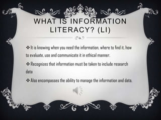 Information literacy powerpoint | PPT