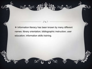 Information literacy powerpoint | PPTX
