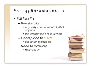 Information Literacy Session 4 | PPT