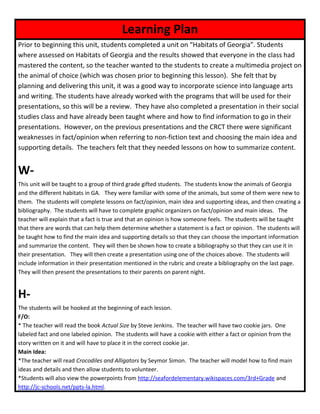 Information literacy unit ubd (praciticum) | PDF