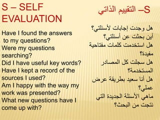 Information Literacy With Arabic Translation | PPTX
