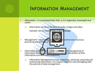 Information Management | PPT