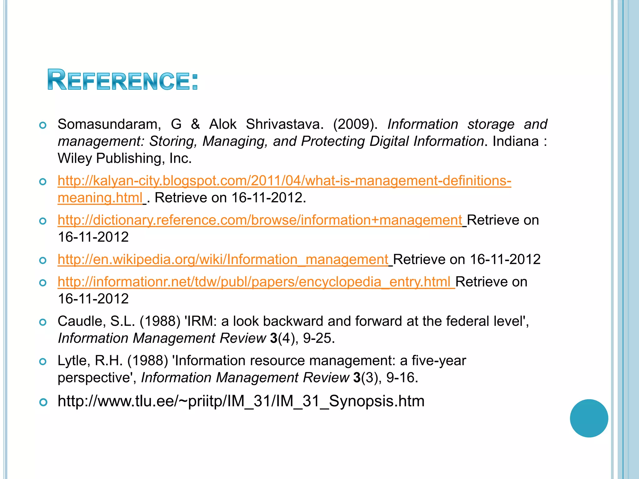 Information management | PPTX