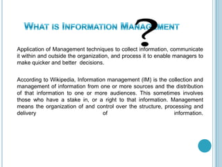 Information management | PPTX