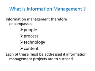 Information management | PPTX