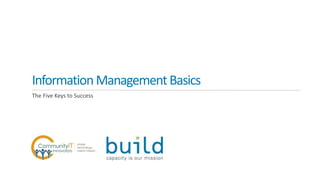 Information Management Basics | PPTX