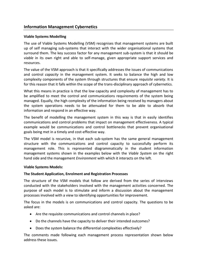 Information management cybernetics | PDF