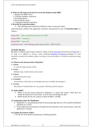 IT6701-Information management question bank | DOC