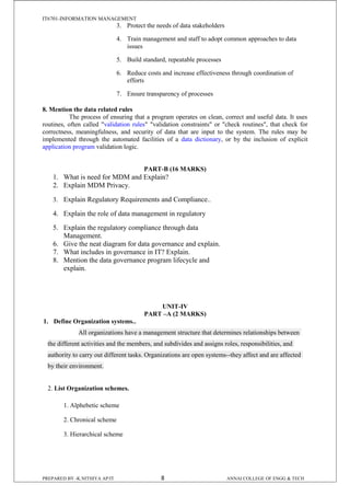 IT6701-Information management question bank | DOC