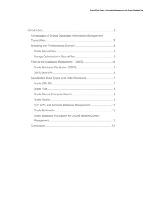 Whitepaper - Information management with oracle | PDF